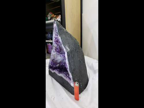 Amethyst Church Crystal Cathedral Geode Tower: Triangle Shape ...