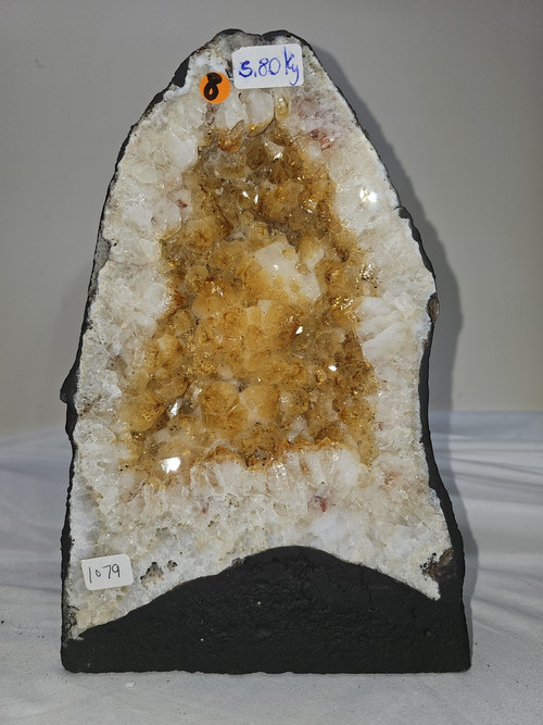 Citrine Church Crystal Cathedral Geode - 10 inches tall - StarStuff.Rocks