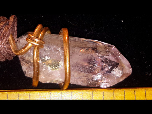 Amethyst Quartz Crystal Point Copper Wire Tesla Wrapped Pendant ...