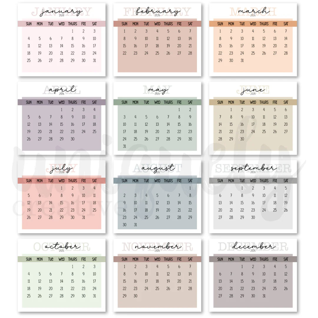 2026 Calendar