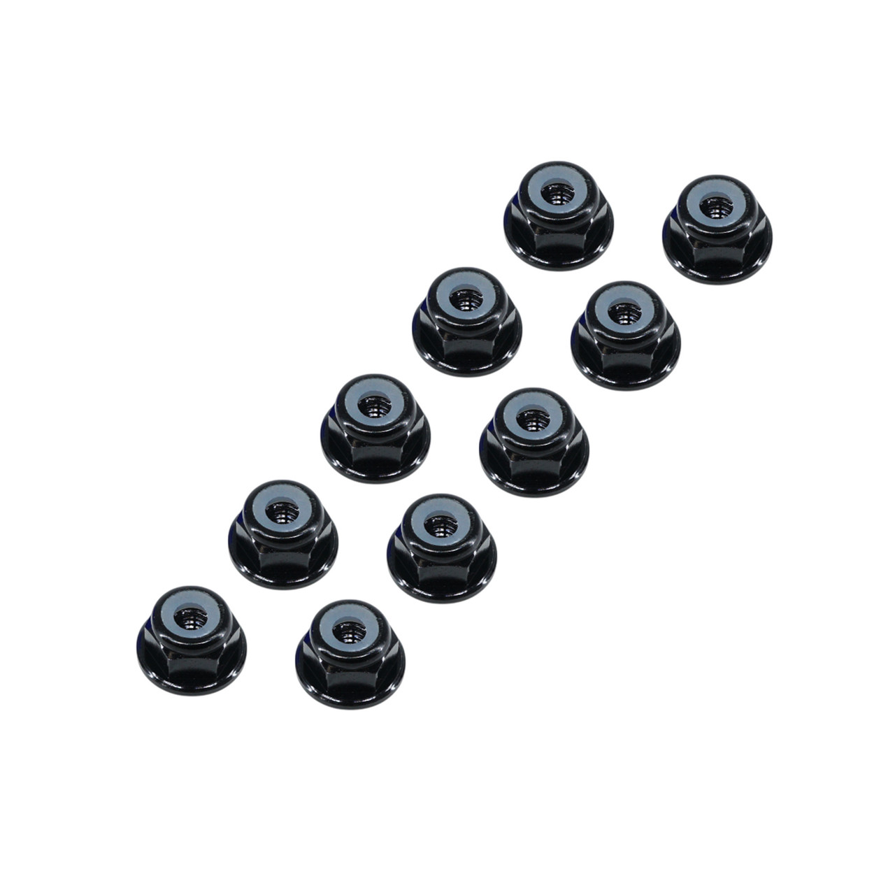 4mm Serrated Aluminum Lock Nuts (10)