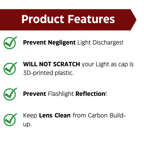 Weapon Light Cover | SureFire, Streamlight & Olight Flashlight Lens Cap
