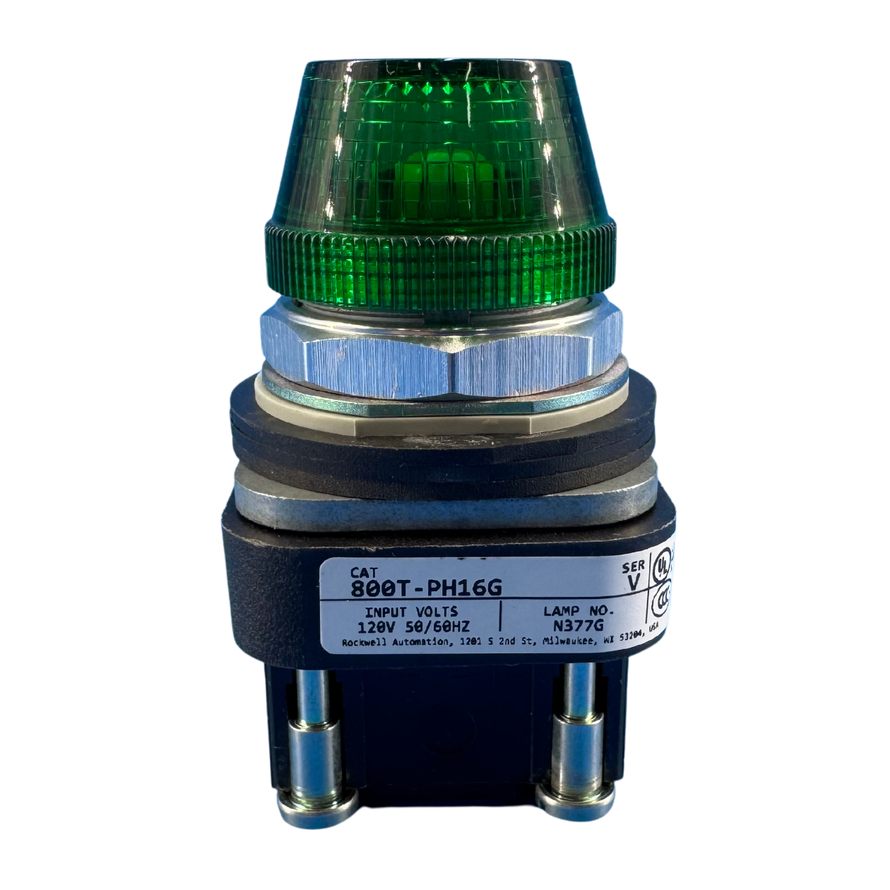 30mm Pilot Light Green 800T-PH16G
