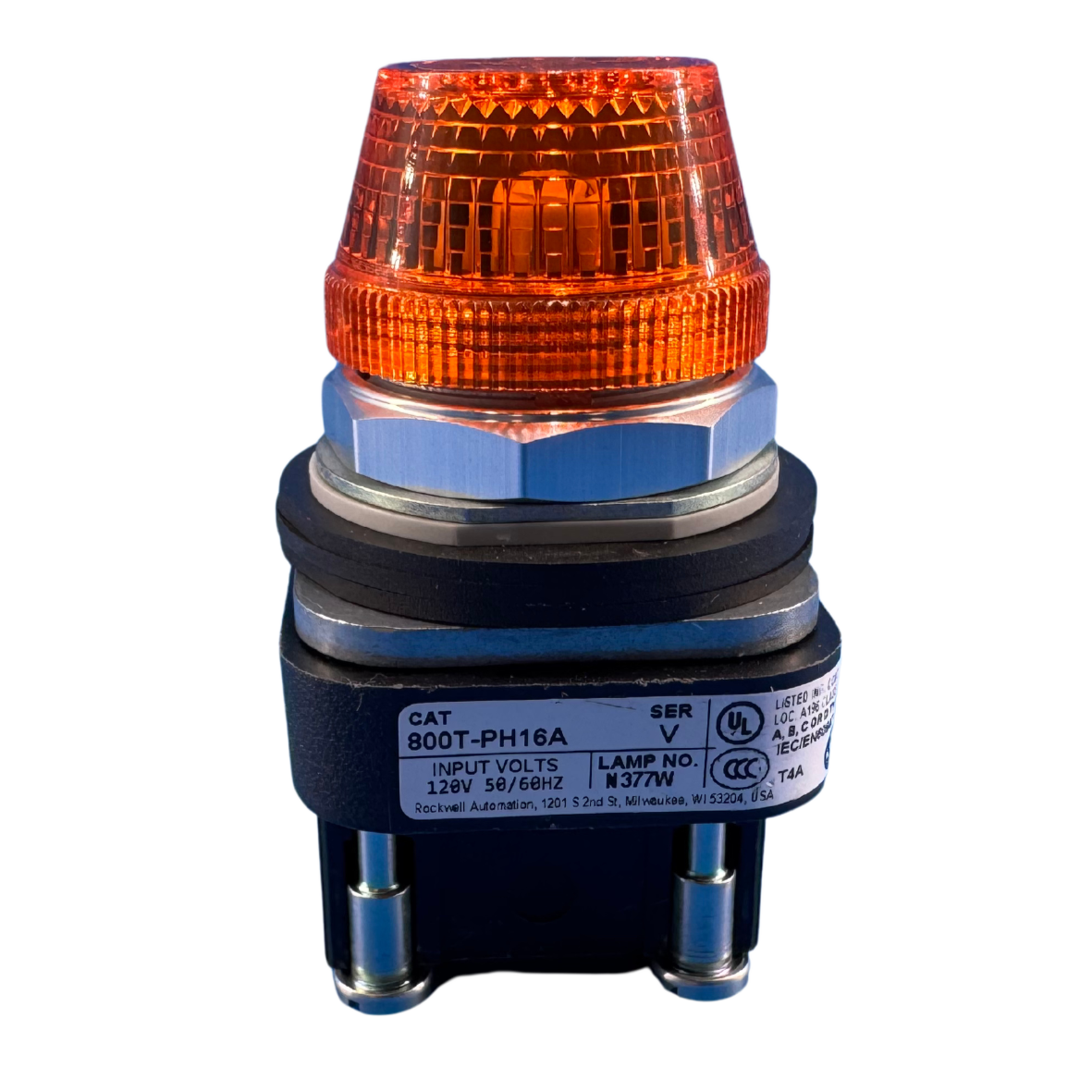 30mm Pilot Light Amber 800T-PH16A