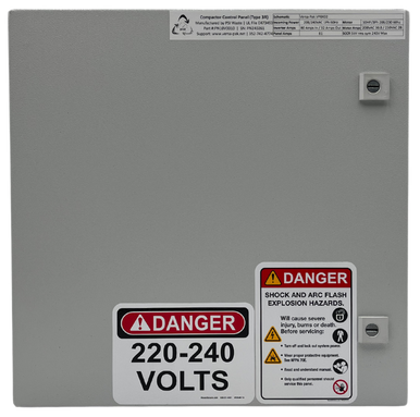 Inverter Control Panel Compactors. VFD, Drive, Soft Start.