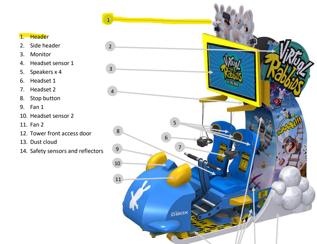 Acrylic Header Above Monitor for Virtual Rabbids (RB1-FP-10-R3) - LAI ...