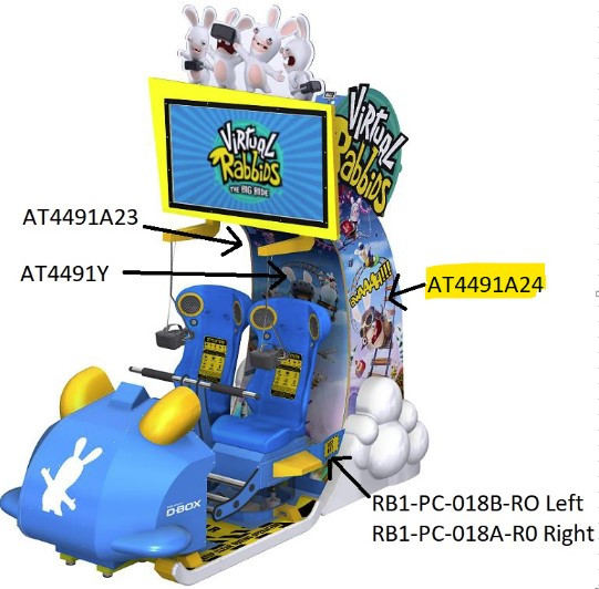 Decal Left Tower Virtual Rabbids (AT4491A24)