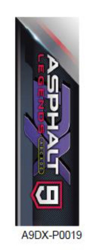 Asphalt 9 Monitor Cabinet; top left side decal (1.7.IG39A00300)