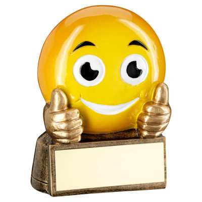 Smiley Face Emoji Novelty Thumbsup Award Budget Trophy RF951