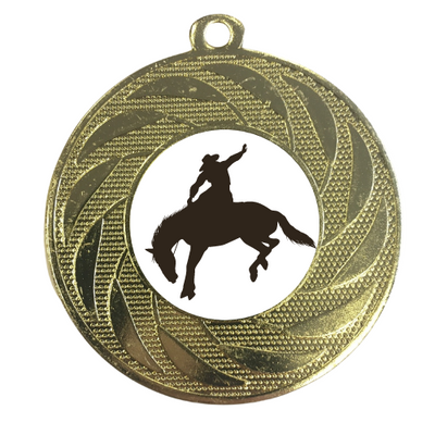 Rodeo Medal 50mm Cowboy Western Competition. Available in gold, silver ...
