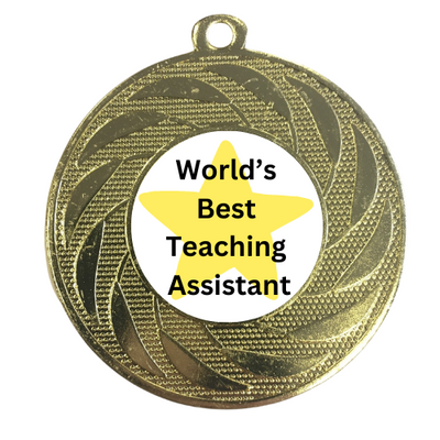 Thank You TA Gift Personalised Medal School Teacher Present Free ...