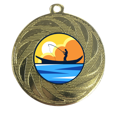 Boat Fishing Medal Award Personalised Engraving Available in Gold ...