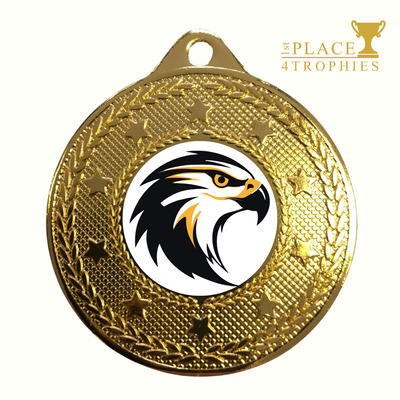Hawk Medal Award Free Personalised Engraving Sports Prize at 1st Place ...