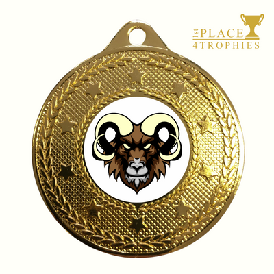 Ram Medal Award Free Personalised Engraving Sports Team Prize at 1st ...