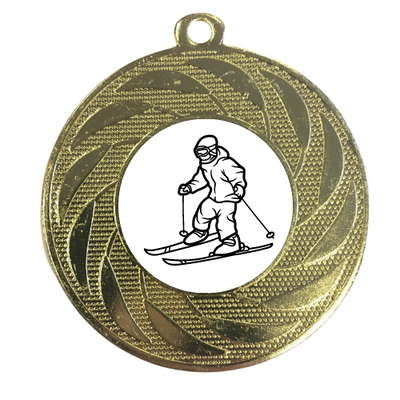Skiing Premium Medal Award 50mm Personalised Engraving Winter Sports ...