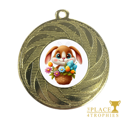 Easter Bunny Medal Easter Egg Hunt Prize Personalised Engraving Gift