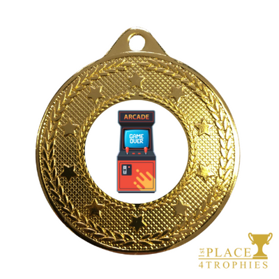 Arcade Medal Award Game Over Booby Prize Retro Gaming Free personalised ...