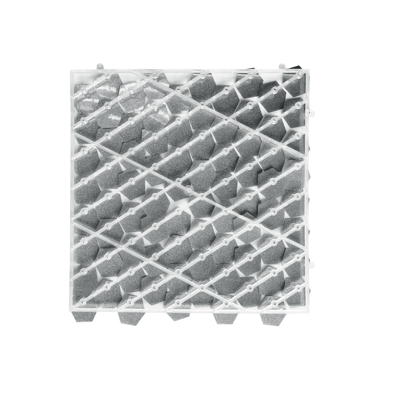 Hexagonal Glitter Silver Sequin Wall Panel 30x30cm