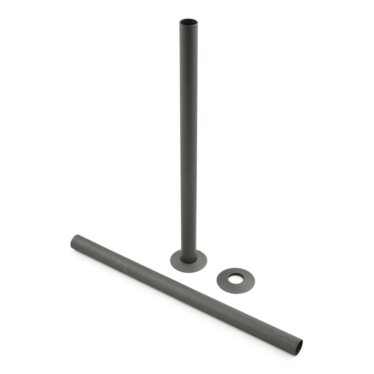 501 Radiator Pipe Shroud 300mm long - Light Pewter (Pair)