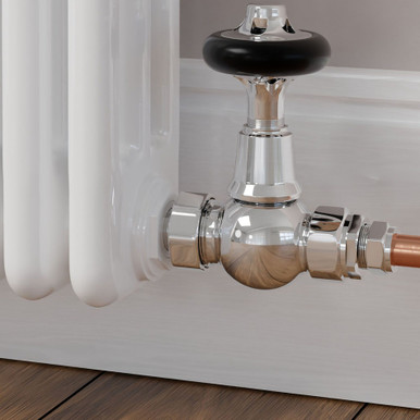 Alfriston Traditional TRV Straight Chrome Thermostatic Radiator Valves