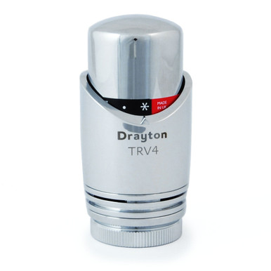 Drayton Replacement Head For TRV4 Thermostatic Radiator Valves - Chrome