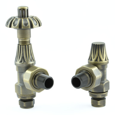 Arlington Traditional TRV Angled Old English Brass Thermostatic ...