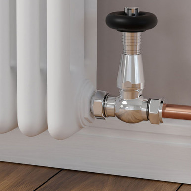Jarrow Traditional TRV Straight Chrome Thermostatic Radiator Valves