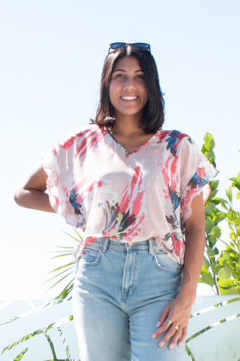 Fly Away Top Red Print - Redwood Clothing | Tall Womens Clothing