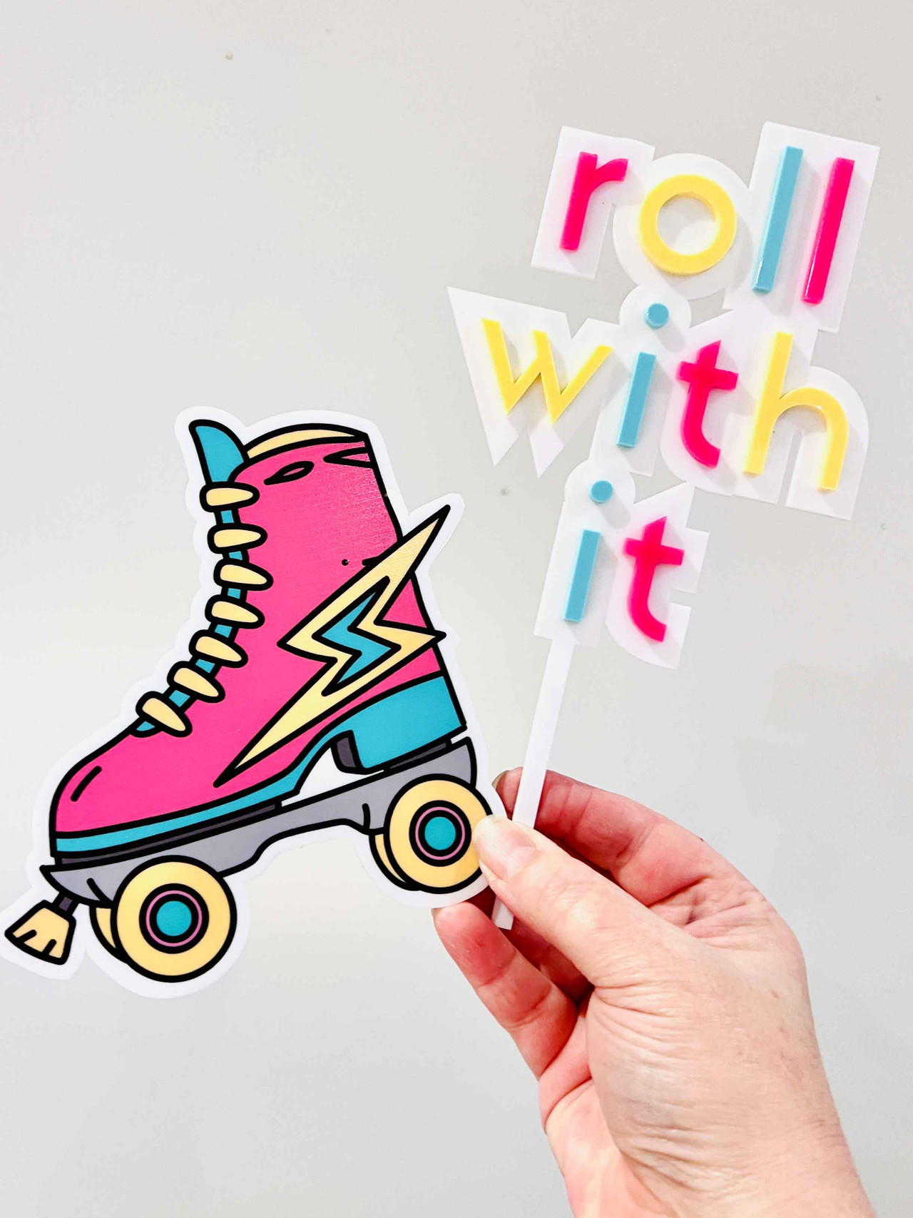 Roller Skating Cake Topper & Plaque - Add a Playful Touch to Your Cake ...