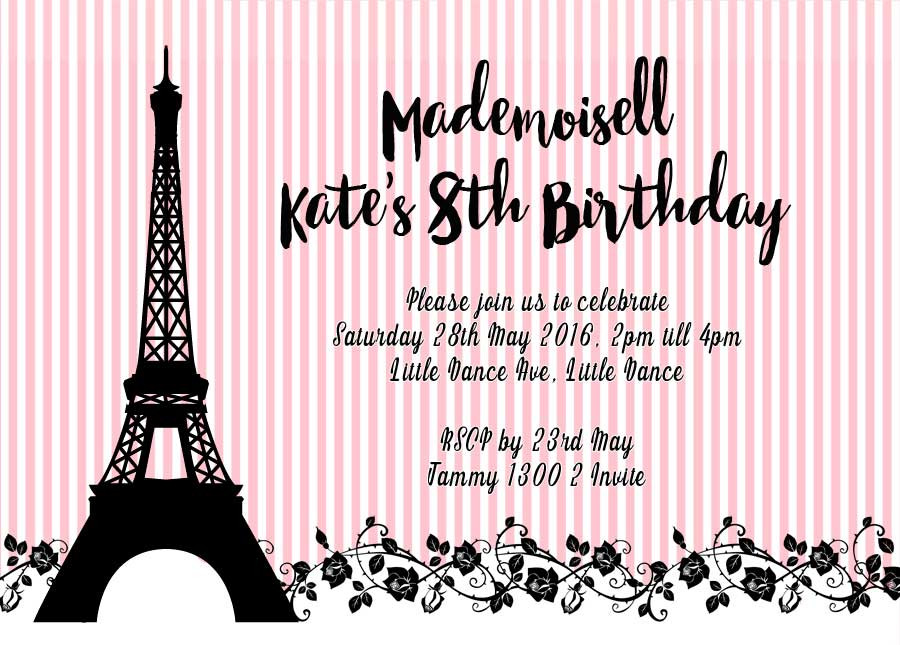 French Invitation To Party Poolside Pool Party Invitation Card | Laura