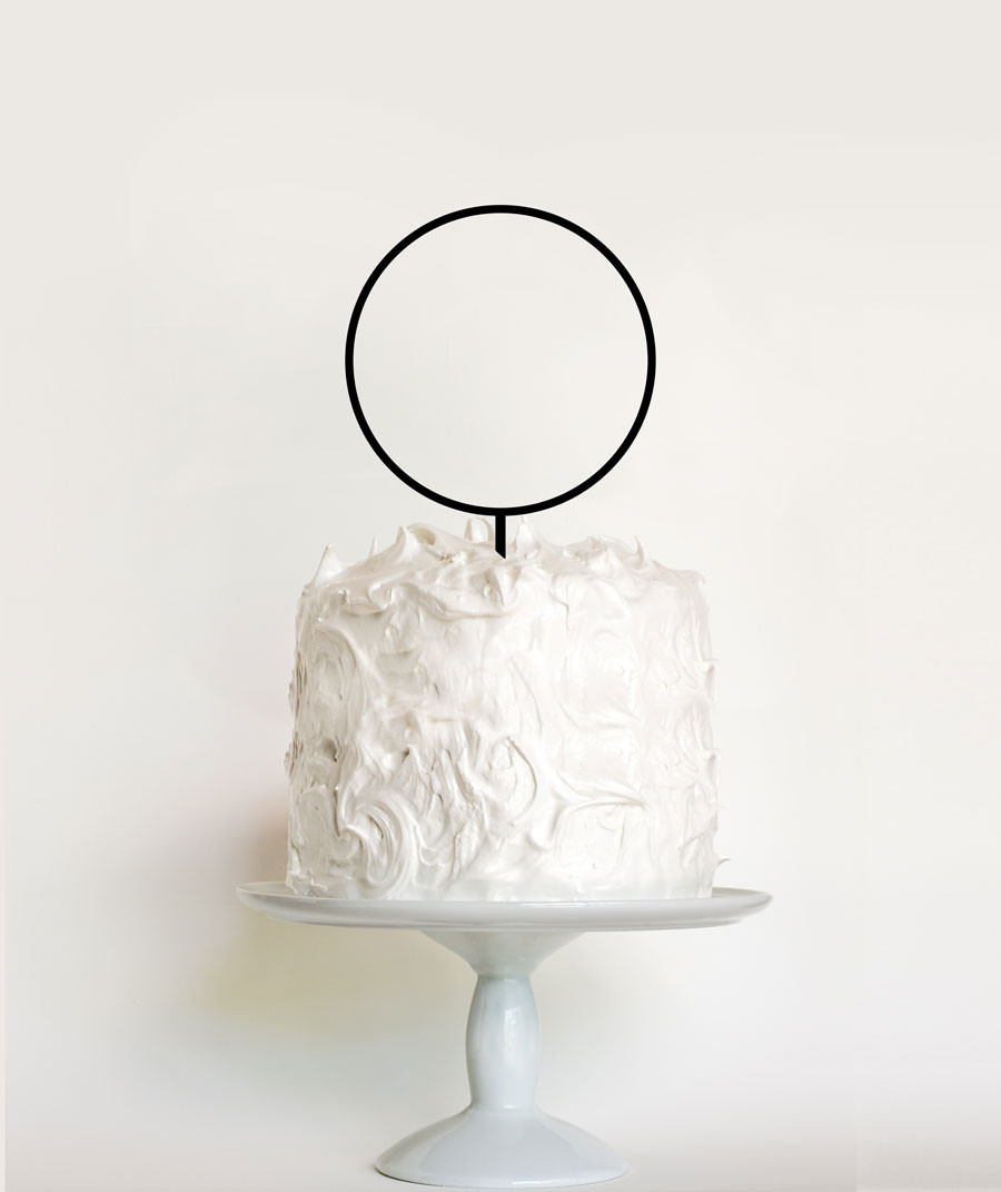 Hoop Cake Acrylic Topper. Order online in Australia