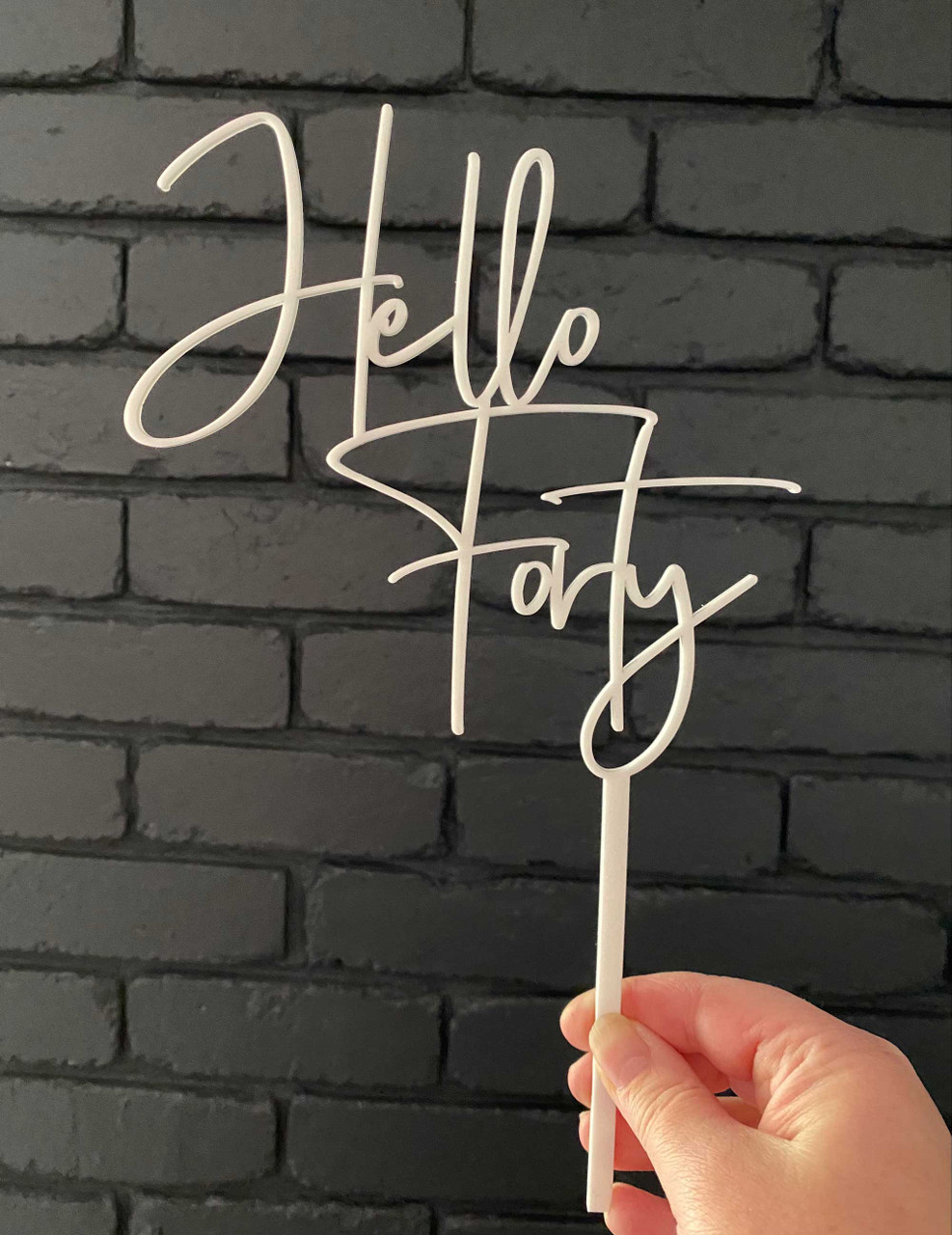 Hello Forty Cake Topper | Stylish 40th Birthday Decoration