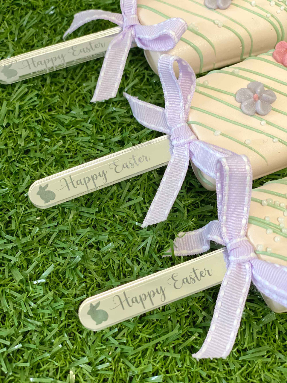Easter Bunny Cake Pop Sticks - Acrylic Happy Easter Cakesicle Sticks ...