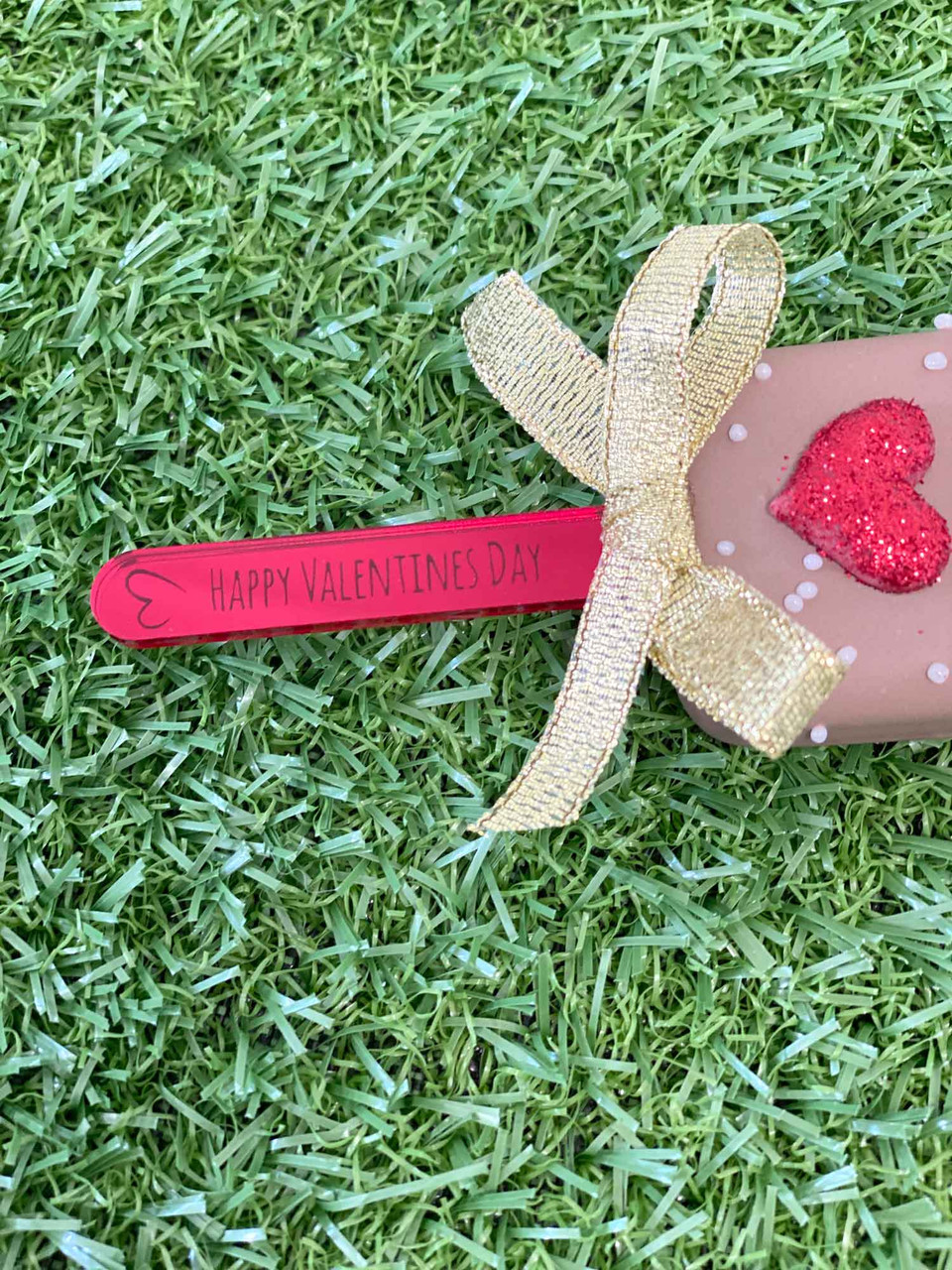 Personalised Valentines Day Acrylic Cake Popsicle Sticks
