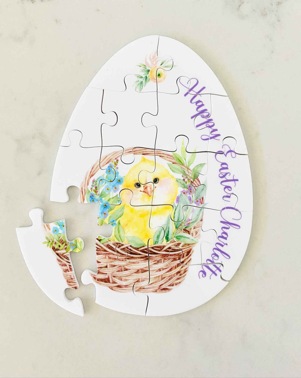 Stunning Personalised Easter Chicken Keepsake Puzzles