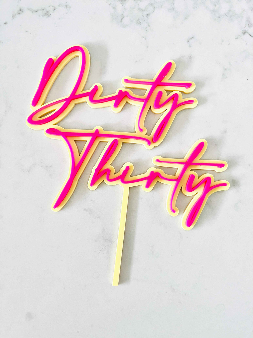 Dirty Thirty Double Layered Cake Topper