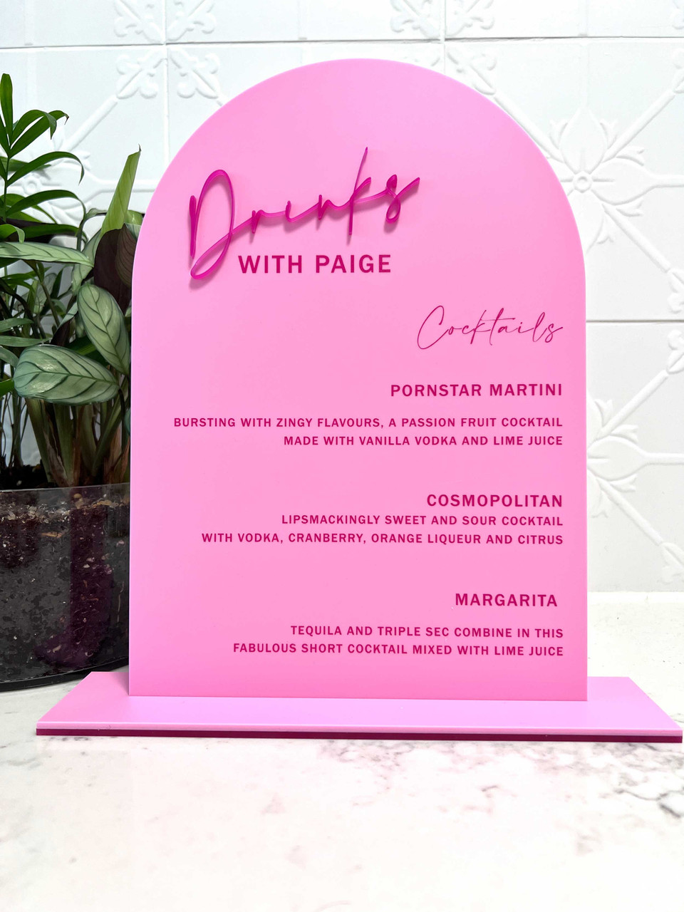 Personalised Drinks Menu | Unique Cocktail Menu | Little Dance