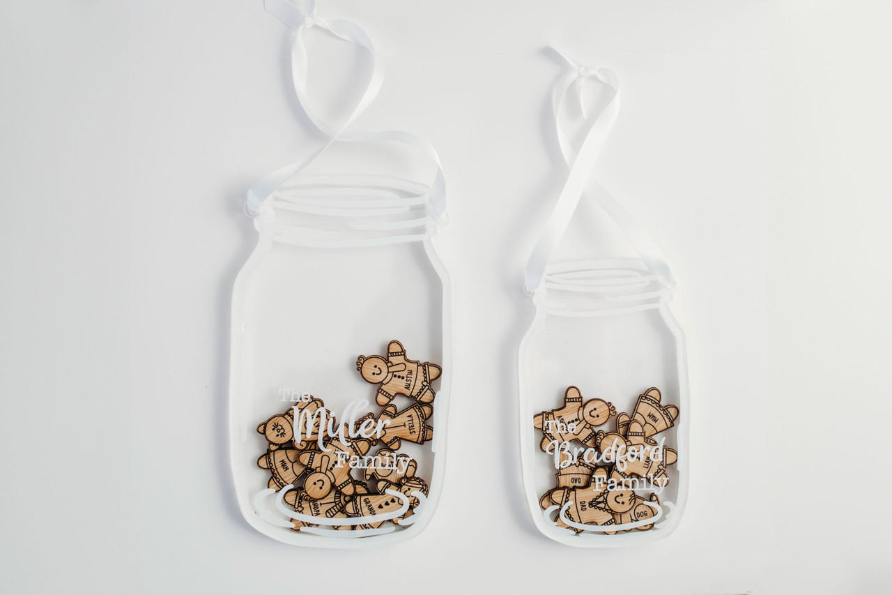 Personalised Cookie Jar Family Decoration 2023: Custom Gingerbread ...