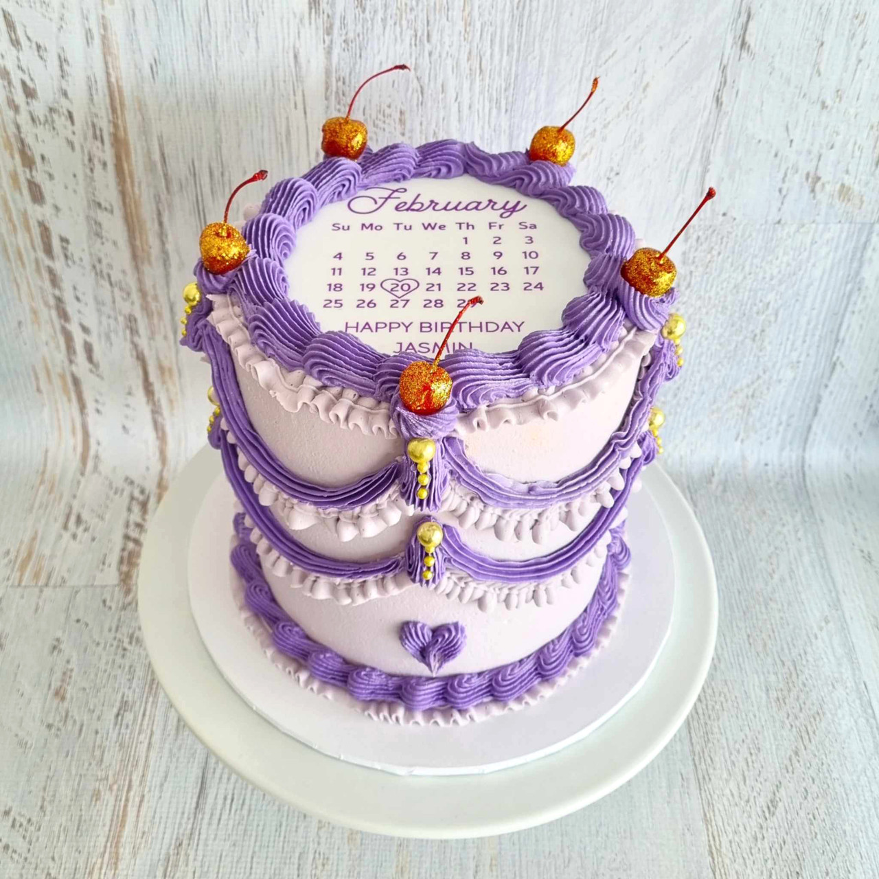 Personalised Calendar Cake Topper - Customisable Date & Name for ...