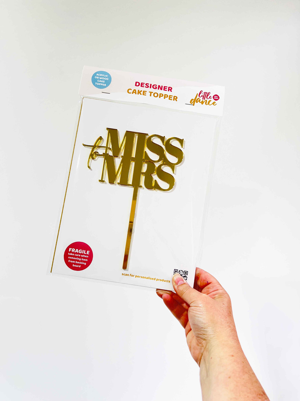 Miss to Mrs Cake Topper – Elegant Bridal Shower Decoration | Little Dance