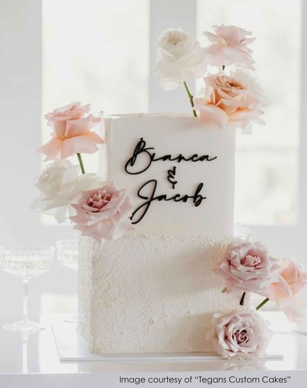 Custom Cake Plaque - Personalised Acrylic & Bamboo Froppers