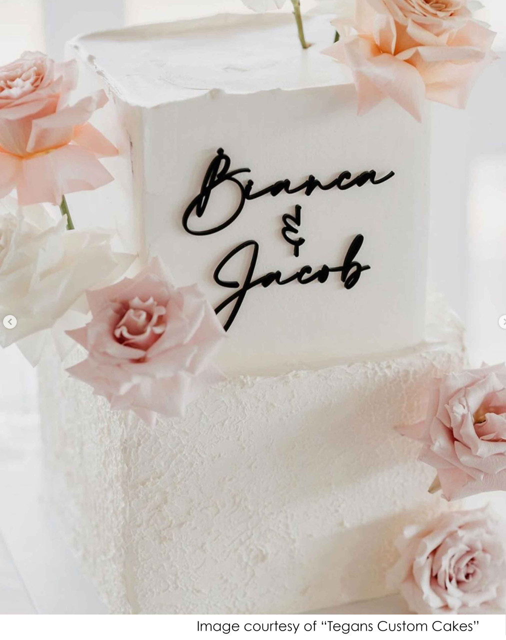 Custom Cake Plaque - Personalised Acrylic & Bamboo Froppers