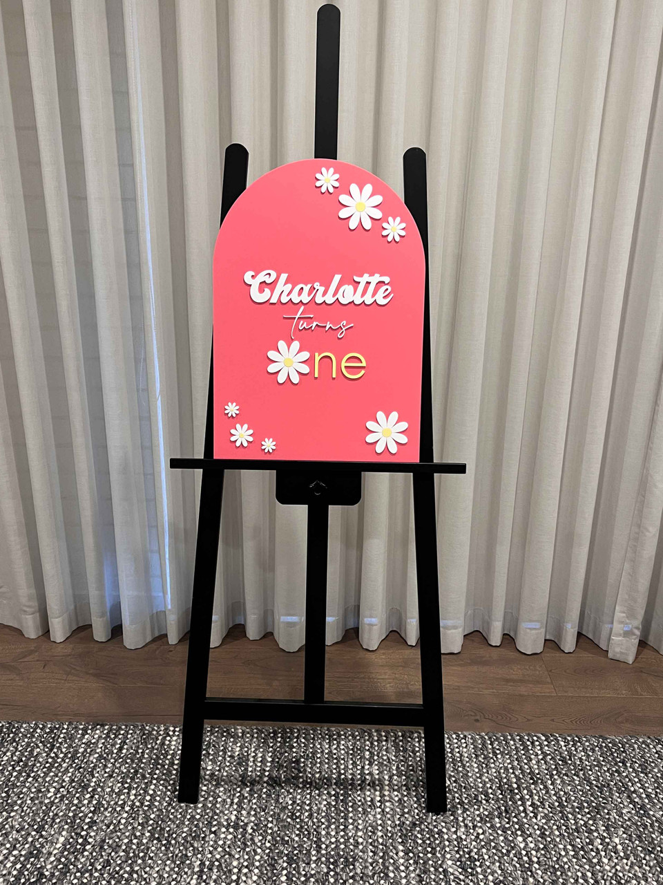 Personalised Daisy First Birthday Arch Sign - Customisable for Your ...