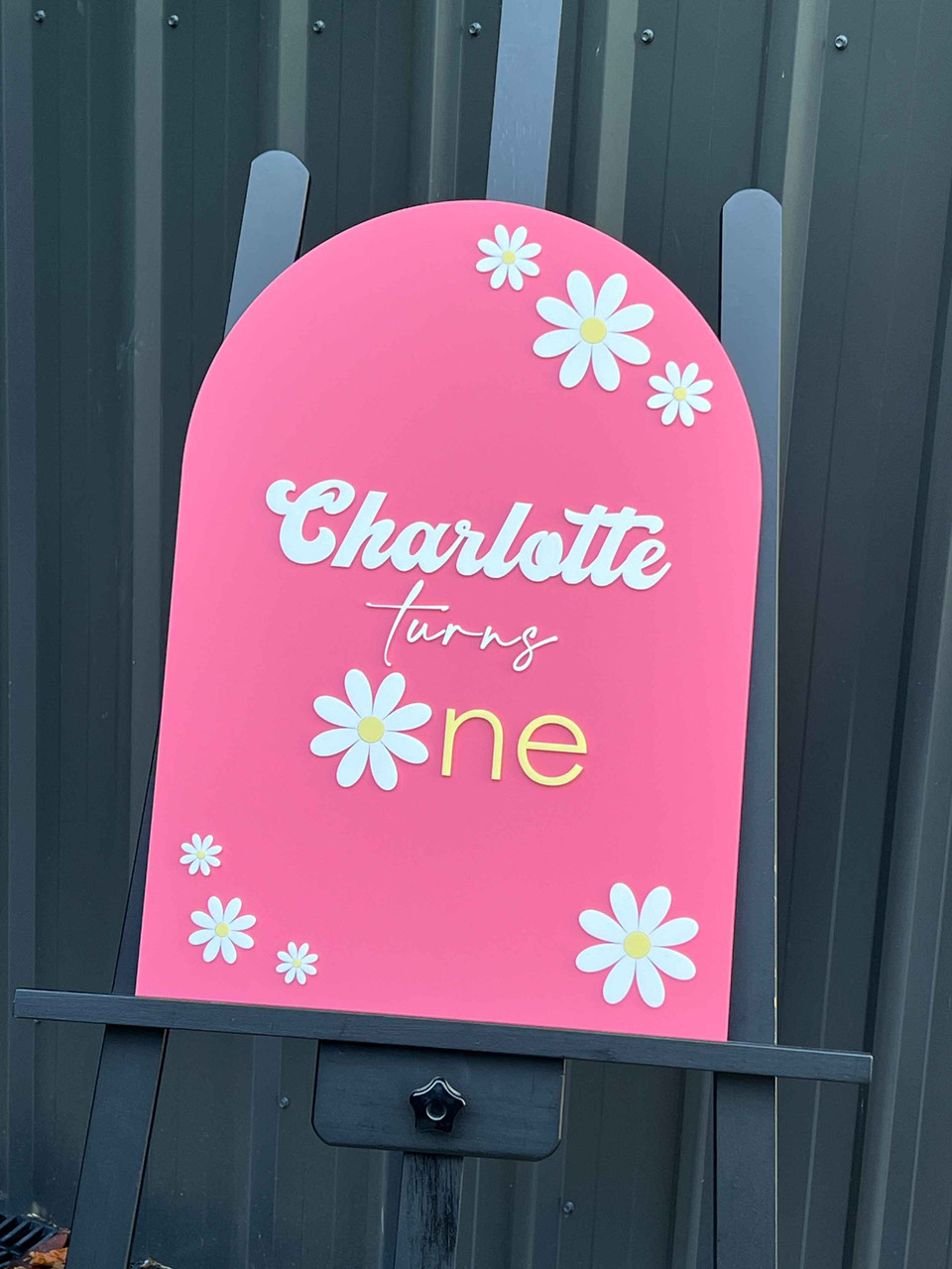 Personalised Daisy First Birthday Arch Sign - Customisable for Your ...
