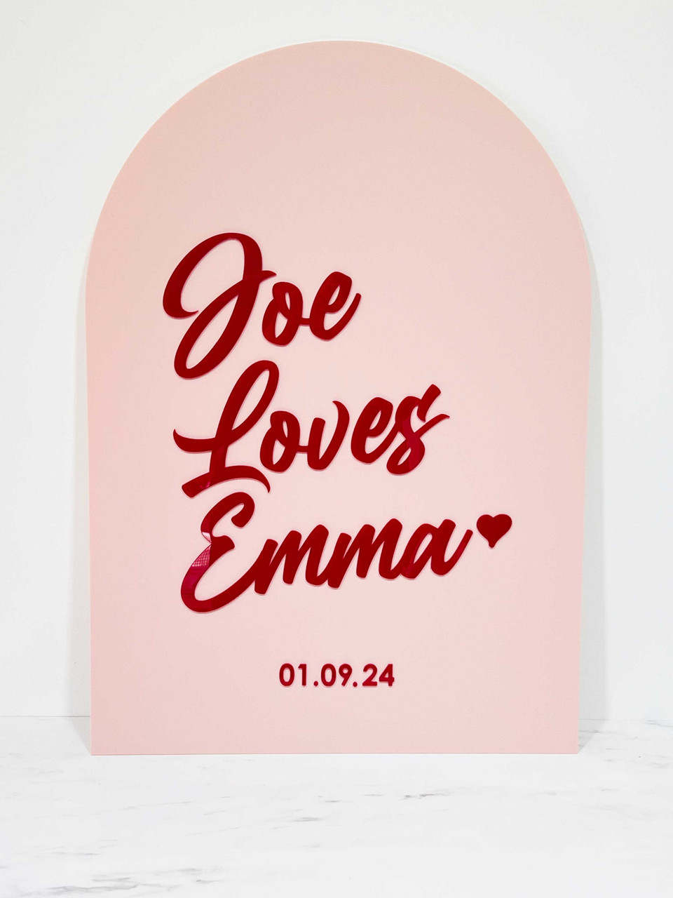 Custom Love Sign with Names and Heart | Perfect for Engagements and ...