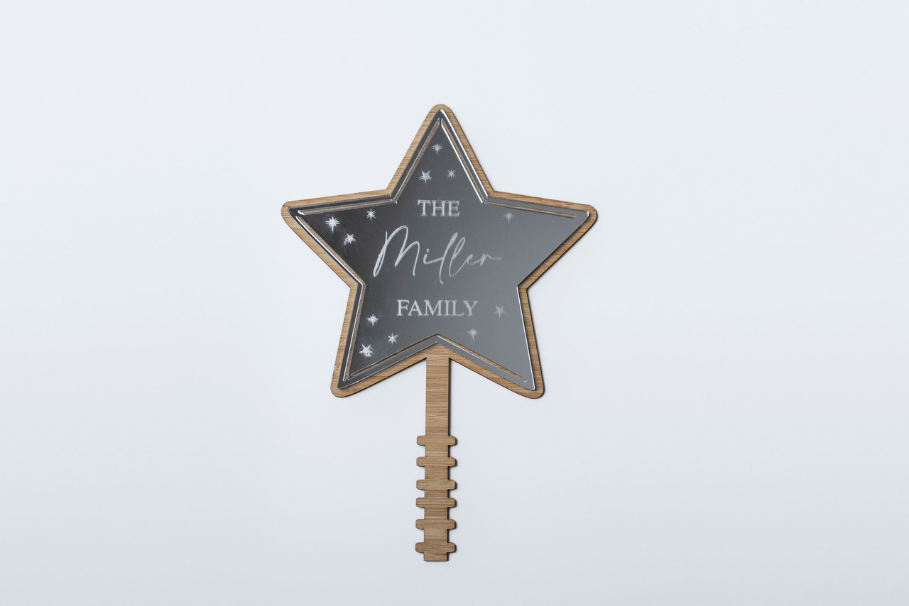 Personalised Family Christmas Tree Star Topper