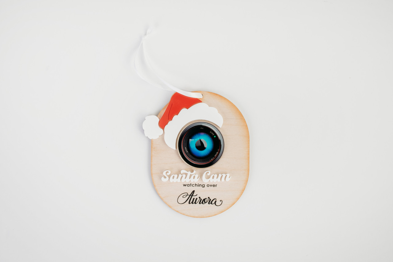 Personalised Santa & Elf Spy Cam Decoration - Custom Christmas Ornament