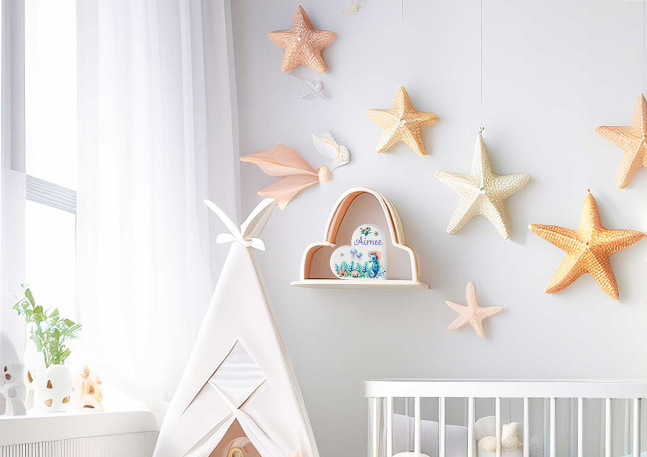 Under the Sea Personalised Acrylic Block - Ideal for Nursery Decor