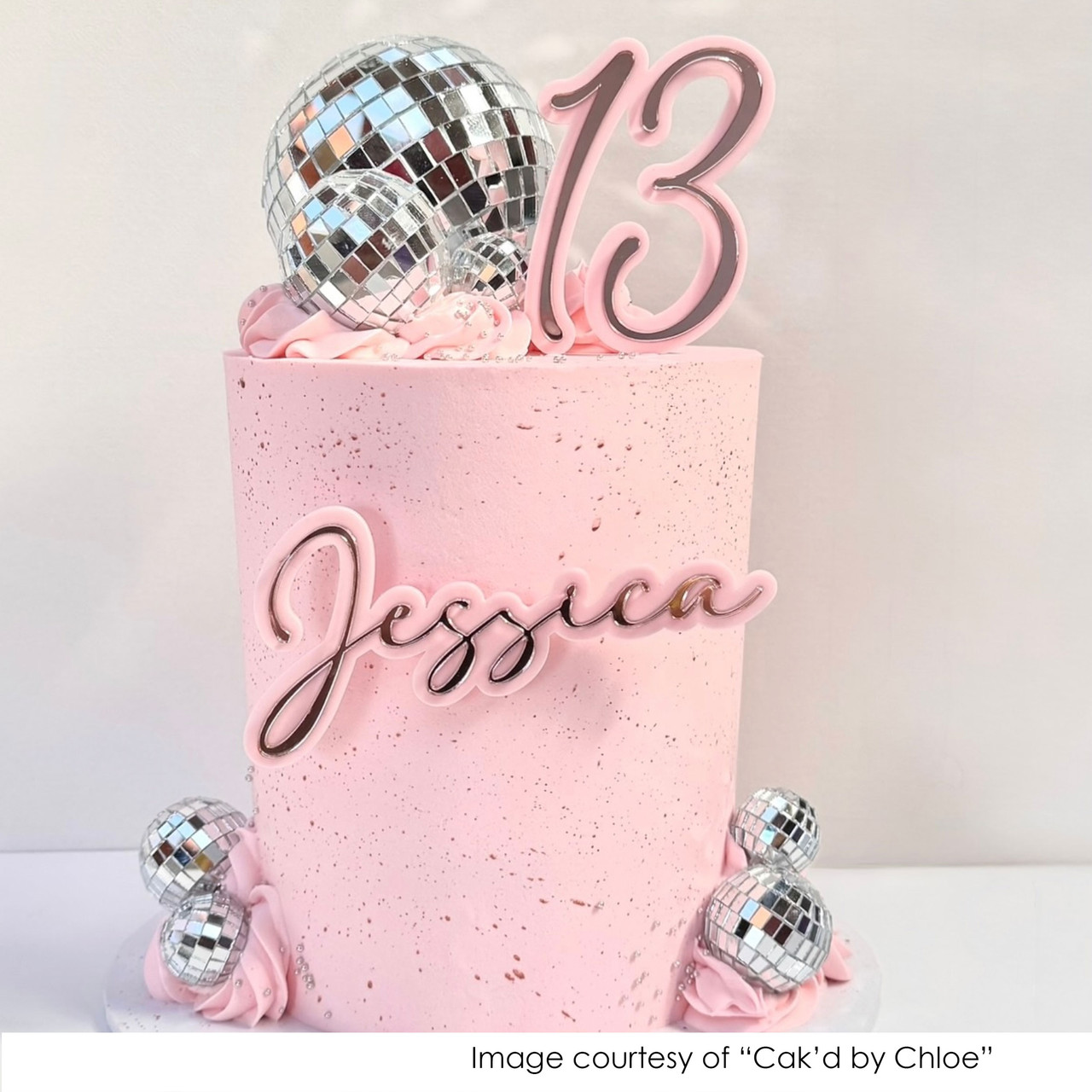 Custom Name Cake Plaque & Age Topper | Double Layered Acrylic Set