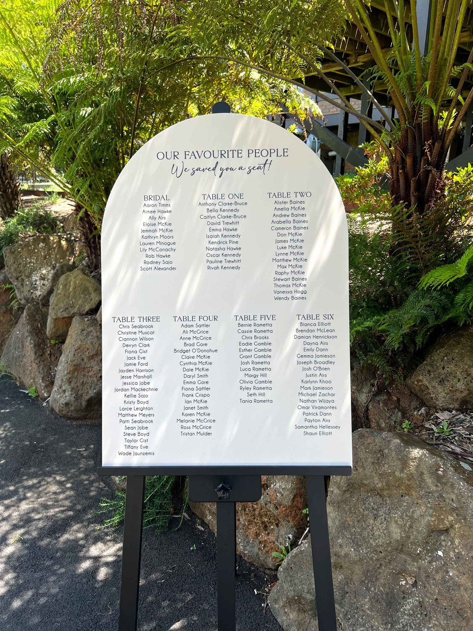 Wedding Seating Chart Arch Sign | A1 Size Guest Guide